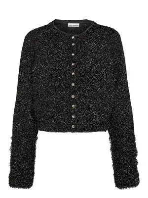 Rabanne Cropped Cardigan With Buttoned Front - Black
