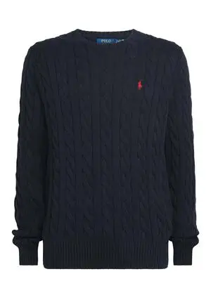 Polo Ralph Lauren Cotton Cable-knit Sweater - Navy