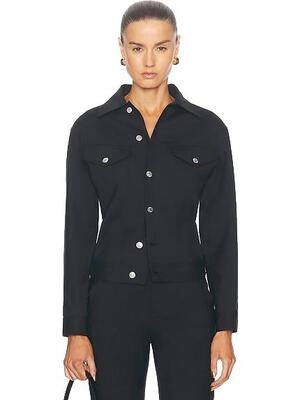 Moschino Cropped Denim Jacket - Black