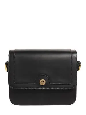 HARRODS Harrods Leather Camera Bag With Gold-Tone Hardware