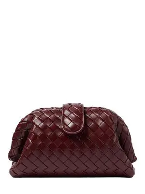 Bottega Veneta Lauren 1980 Intrecciato Leather Clutch - Red