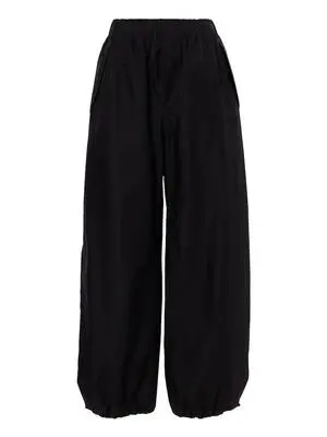Wardrobe.NYC High-rise Wide-leg Cotton-blend Trousers - Black