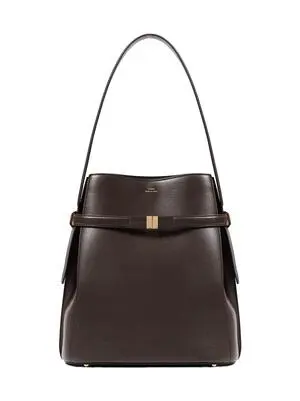 TOTEME Leather Bucket Bag - Brown