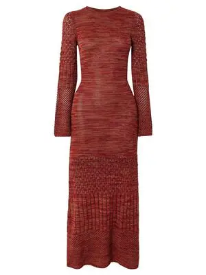 Escvdo Murga Open-back Alpaca Maxi Dress - Brown