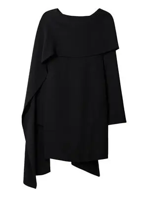 THE ROW Lea Draped Silk-crepe Blouse - Black