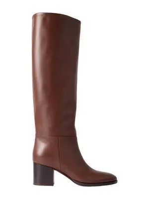 GIANVITO ROSSI Santiago Knee High Leather Boots - Brown