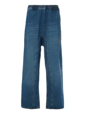 Y/project Logo Low-rise Wide-leg Jeans - Blue
