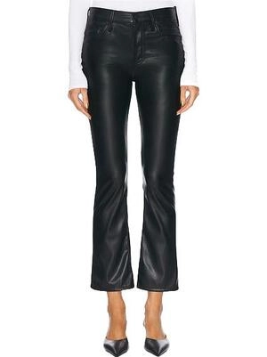 MOTHER The Insider Flood Faux Leather Trousers - Black
