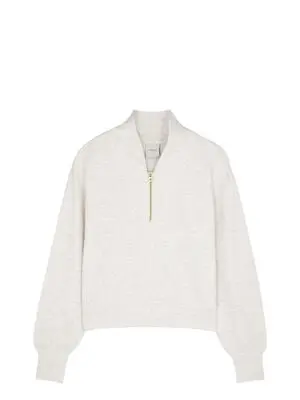 Varley Davidson Half-zip Stretch-jersey Sweatshirt - Ivory