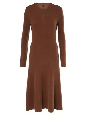 JOSEPH Cashmere-blend Midi Dress - Brown