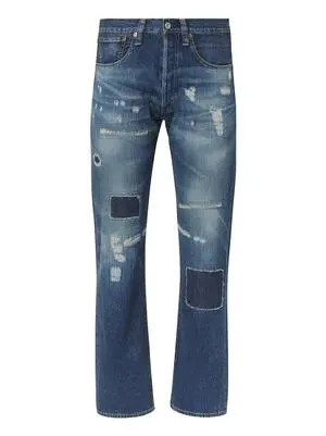 Junya Watanabe Distressed Straight Leg Jeans - Blue