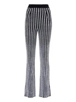 Missoni Chevron Lame Flared Pants - Black