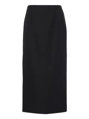 Valentino Garavani Grisaille Virgin Wool Pencil Skirt - Black