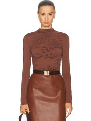 Enza Costa Enza Costa Viscose Jersey Twist Top Nutshell