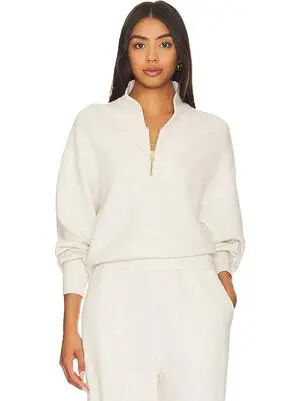 Varley Davidson Sweatshirt With Half Zip - Ivory