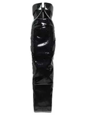Rick Owens Strapless Sequined Gown - Blue