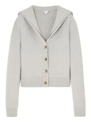 Bottega Veneta Layered Wool Cardigan - Gray