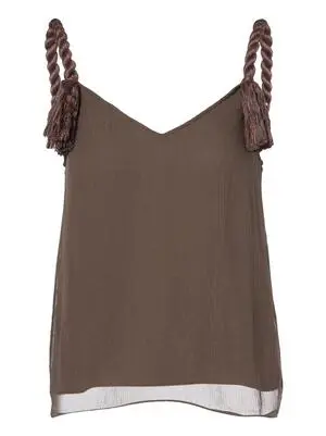 JW Anderson Layered Tassel-detail Camisole - Brown