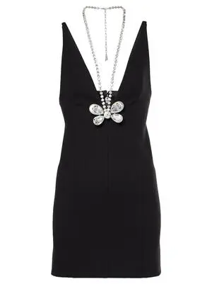AREA Embellished Minidress - Black