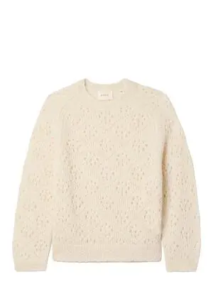 DÔEN Emiliana Pointelle-knit Alpaca-blend Sweater - Neutrals