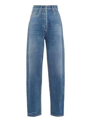 PRADA Prada Triangle Logo Wide-Leg Jeans
