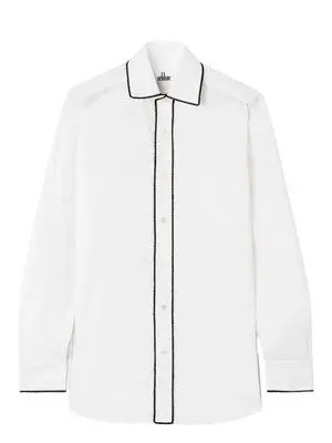 SEBLINE Sebline Embroidered Cotton-Poplin Shirt