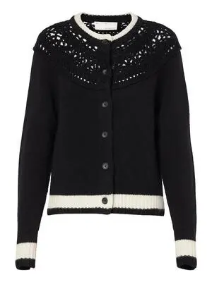 XU ZHI Wool-blend Cardigan - Black