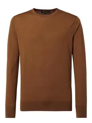 Loro Piana Virgin Wool Crewneck Sweater - Brown
