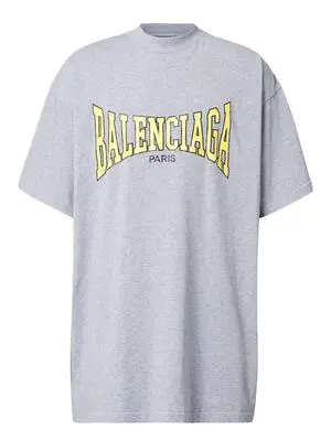 Balenciaga Oversized Cotton Jersey T-shirt - Grey