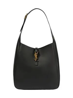 Saint Laurent Saint Laurent Le 5 A 7 Supple Large Leather Shoulder Bag Black
