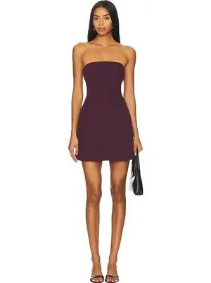 SEROYA Poppi Strapless Mini Dress - Wine