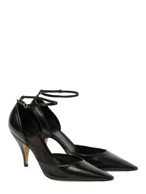 THE ROW Liisa Leather Pumps - Black
