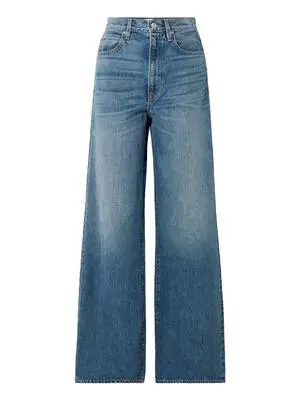 SLVRLAKE Eva High-rise Wide-leg Organic Jeans - Blue
