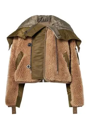SACAI Sacai Faux Fur And Twill Jacket