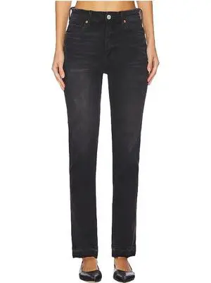 Blanknyc High-waisted Straight Leg Jeans - Black