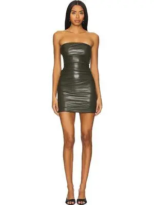 House Of Harlow 1960 X Revolve Liv Faux Leather Mini Dress - Olive