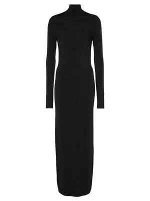Galvan Iris Turtleneck Jersey Maxi Dress - Black
