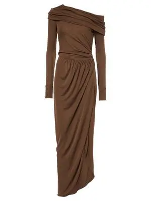 OSCAR DE LA RENTA Oscar De La Renta Off-Shoulder Gathered Gown