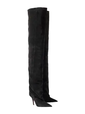 Paris Texas Ines 105 Suede Over-the-knee Boots - Black