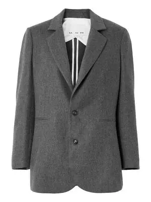 Sasuphi Bogart Wool-blend Flannel Blazer - Gray