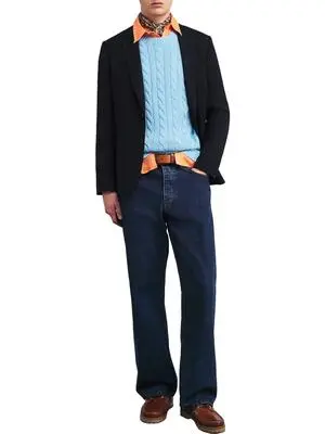Polo Ralph Lauren Cotton Cable-knit Quarter-zip Sweater - Blue