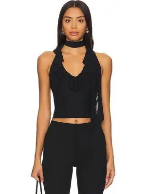 Majorelle Clara Halterneck Top - Black