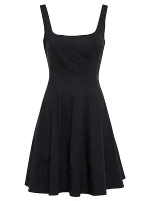Staud Wells Cotton Mini Dress - Black