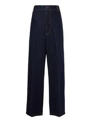 Victoria Beckham High-rise Wide-leg Jeans - Blue
