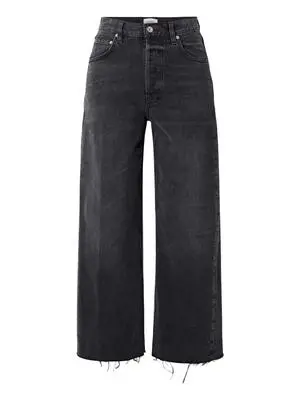 CITIZENS OF HUMANITY Citizens Of Humanity Ayla Cropped Frayed High-Rise Wide-Leg Jeans