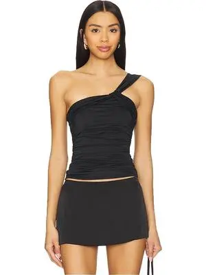 Superdown Maurie Twisted One Shoulder Top - Black