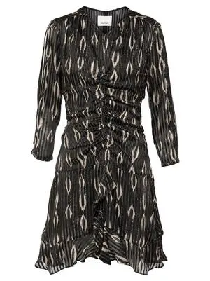 Isabel Marant Étoile Octavia Snake-effect Silk-blend Mini Dress - Multicoloured