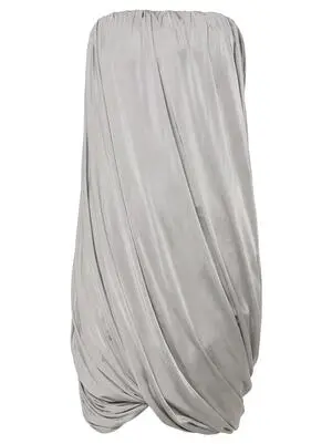 Attico Draped Jersey Mini Dress - Grey