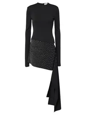 Attico Embellished Mini Dress - Black