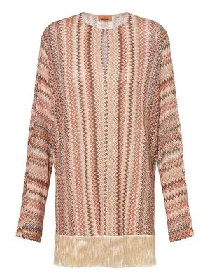 Missoni Zigzag Fringed Lame Blouse - Multicoloured
